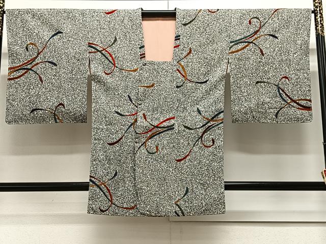 平和屋着物＃羽織　刺繍　抽象文様　たたき染め　金糸　正絹　逸品　未使用　CAAX7881ua