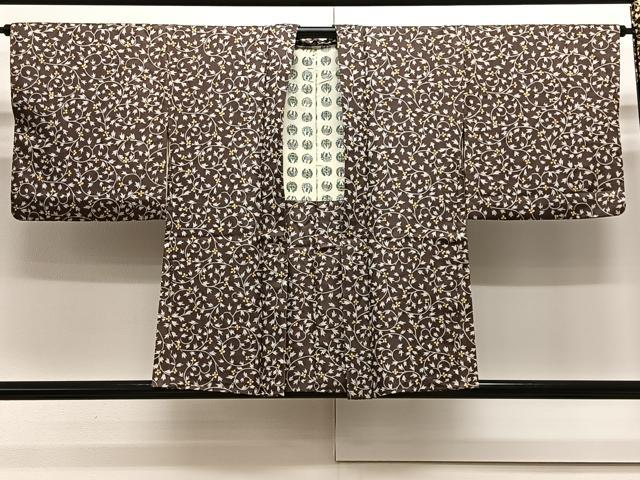平和屋着物＃羽織　花唐草文　正絹　逸品　CAAX7872ua
