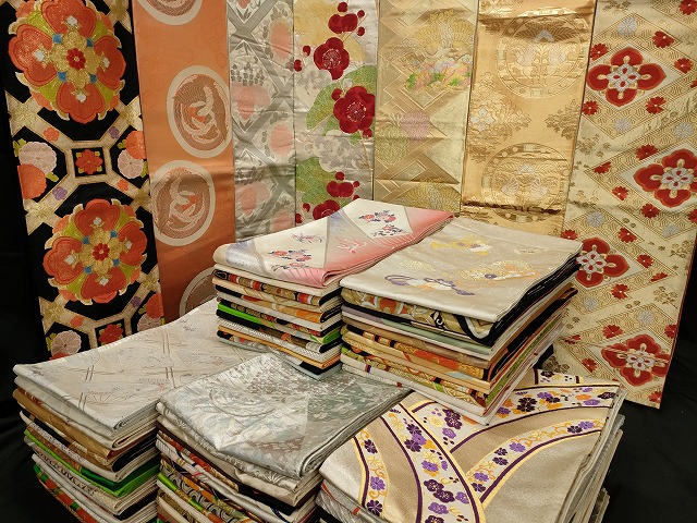平和屋本店■袋帯 西陣 まとめて100点 鳳凰 鶴 馬 花柄 宝相華 佐賀錦 金銀糸 など 着用可能多数 未使用品あり 全て正絹 se3676