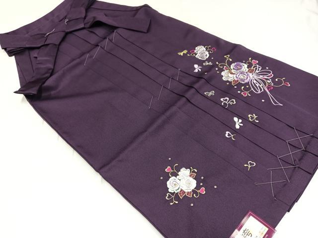 平和屋着物●行灯袴　刺繍　舞花文　金糸　洗える着物　未使用　AABB2999ph