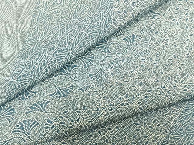 平和屋着物▽江戸小紋　単衣　斜縞　正絹　逸品　AABB2152fy