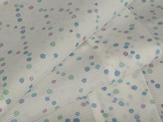 平和屋着物＊夏物　小紋　絽　霰文様　洗える着物　AABB0602st