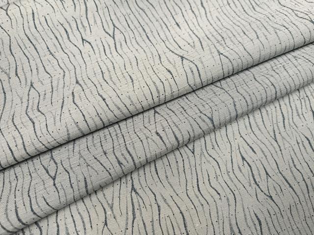 平和屋着物●上質な小紋　紬地　杢目絞り文様　正絹　逸品　AABB3667ph