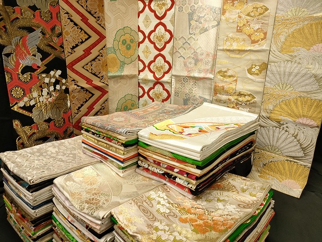 平和屋本店■袋帯 西陣 まとめて100点 鳳凰 向かい鶴 有栖川文様 花柄 宝相華 駒刺繍 佐賀錦 金銀糸 など 未使用品あり 全て正絹 se3692