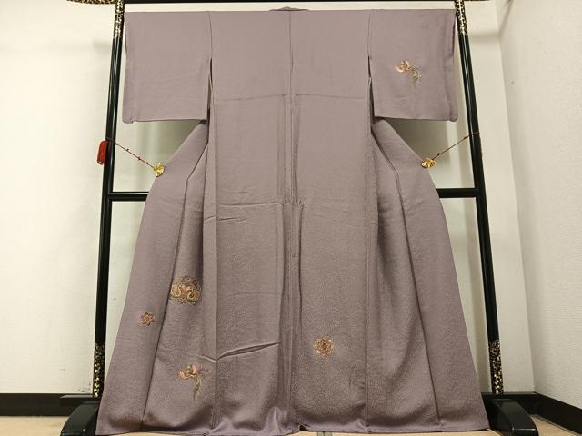 平和屋着物●訪問着　刺繍　鳳凰花文　正絹　逸品　AABB4386ph