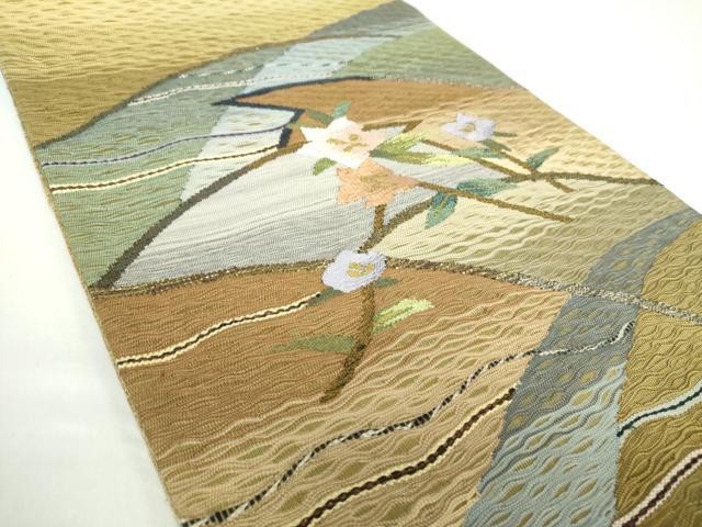 平和屋着物○太鼓柄袋帯 スリーシーズン帯 春 夏 秋 すくい織 枝