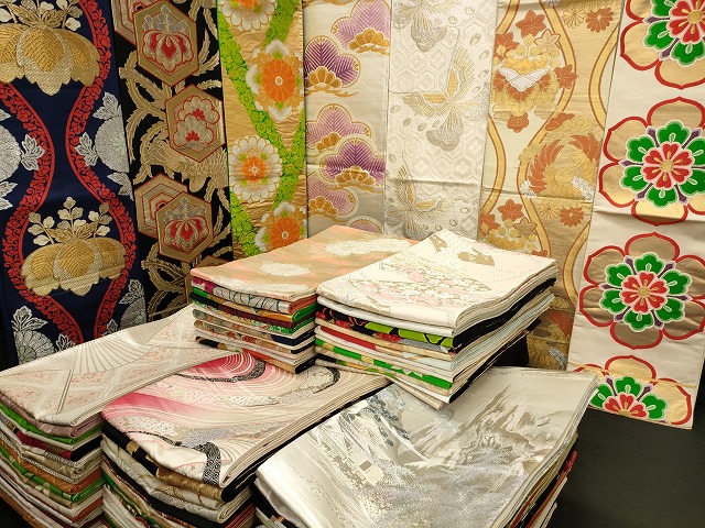 平和屋本店■袋帯 西陣 まとめて100点 鳳凰 鶴 蝶 風景 花柄 宝相華 服部織物 倭織物 金銀糸 など 未使用品あり 全て正絹 se3703