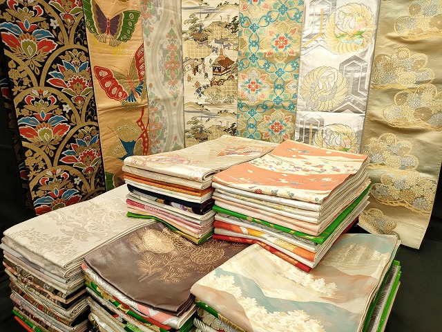 平和屋本店■袋帯 西陣 まとめて100点 向かい鳳凰 鶴 人物 蝶 風景 更紗 花柄 宝相華 佐賀錦 金銀糸 など 未使用品あり 全て正絹 se3707