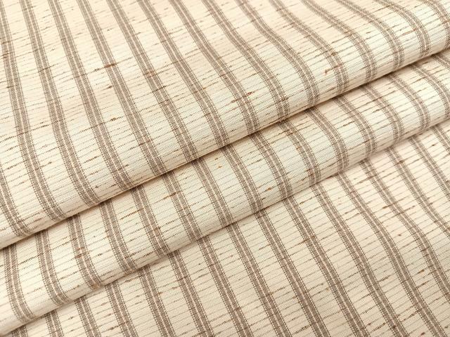 平和屋着物●ぜんまい紬　間道　正絹　逸品　AABB7229ph