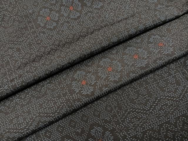 平和屋着物●本場大島紬　花尽くし　正絹　逸品　AABB7275ph