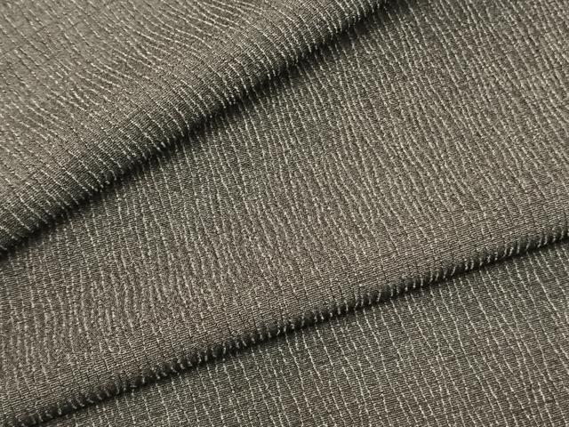 平和屋着物▽男性　お召　単衣　霞文　正絹　逸品　AABB2297fy