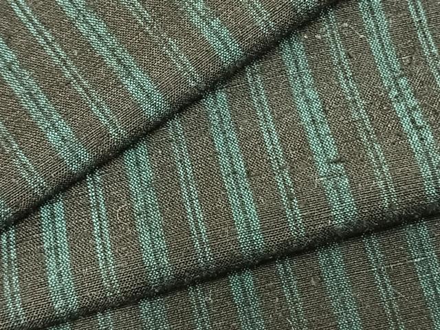 平和屋着物▽上質な紬　単衣　縞　正絹　逸品　AABB2316fy