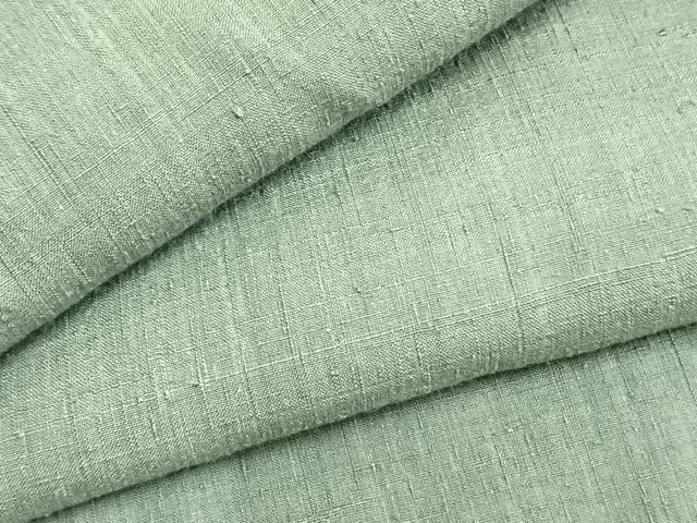 平和屋着物▽本場結城紬　重要無形文化財　単衣　色無地　薄青色　正絹　逸品　AABB2405fy