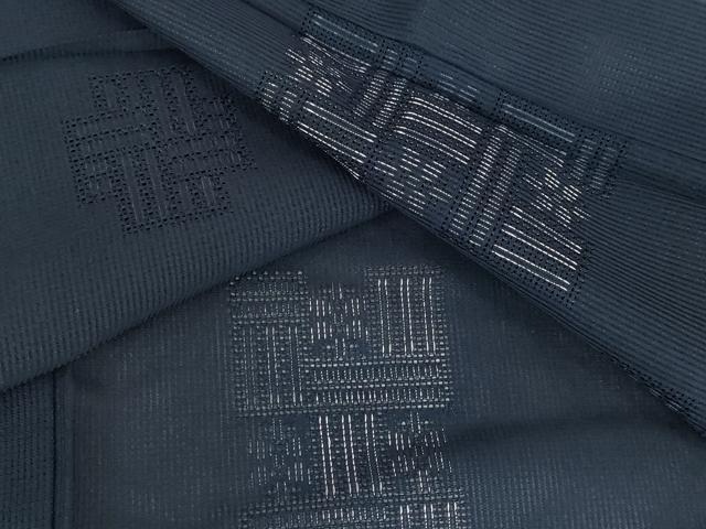 平和屋着物＊夏物　小紋　縦絽　舞花紋紗　正絹　逸品　AABB8657st