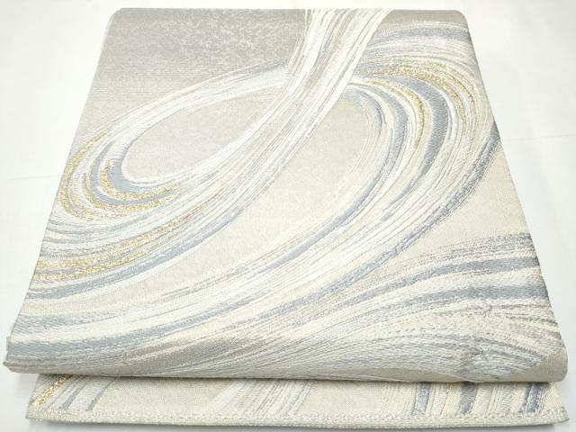 平和屋着物●西陣　京藝織物謹製　六通柄袋帯　流水文　金銀糸　証紙付き　上代35万　正絹　逸品　CAAY9672hy