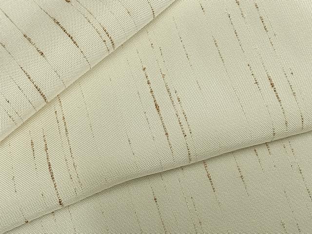 平和屋着物▽ぜんまい紬　単衣　縞　正絹　逸品　AABC0246fy