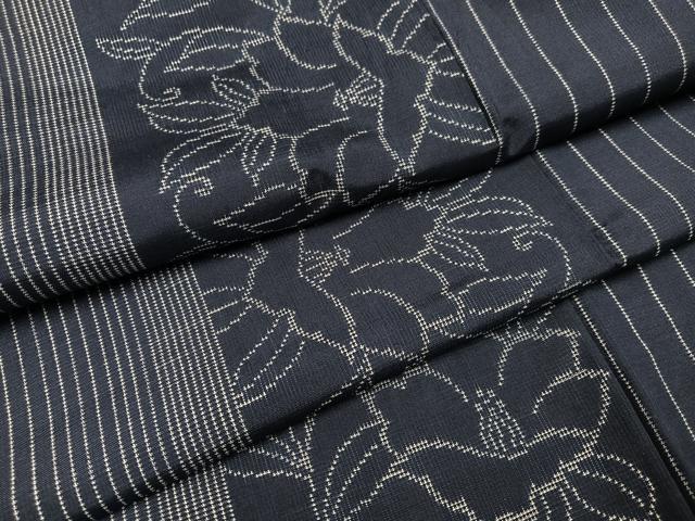 平和屋着物●本場大島紬　カタス7マルキ　花間道　正絹　逸品　AABC0626ph