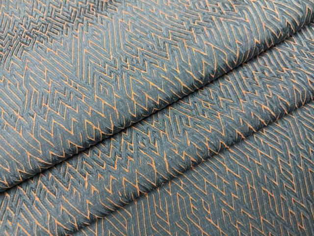 平和屋着物●上質な小紋　杢目絞り　正絹　逸品　AABC0648ph