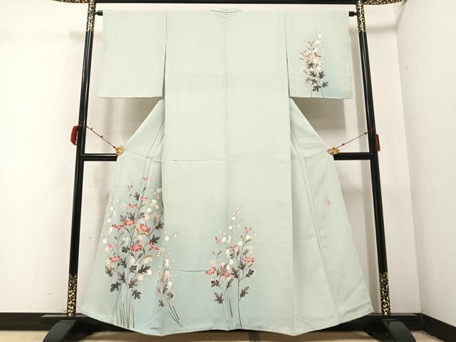 平和屋着物●本加賀友禅作家　和泉衛知　訪問着　枝花文　暈し染め　正絹　逸品　未使用　AABC0659ph