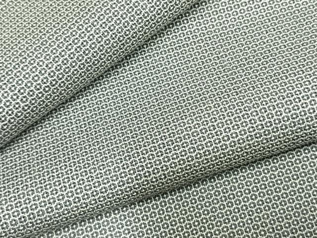 平和屋着物▽男性　お召　単衣　130亀甲　総詰め　正絹　逸品　AABC0339fy