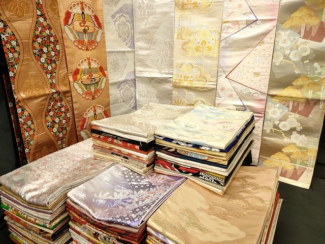 平和屋本店■袋帯 西陣 まとめて100点 鳳凰 向かい鶴 鴛鴦 向かい蝶 花柄 宝相華 佐賀錦 金銀糸 など 未使用品あり 全て正絹 se3721