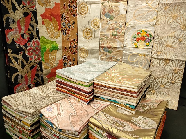 平和屋本店■袋帯 西陣 まとめて100点 鳳凰 鶴 鴛鴦 蝶 風景 花柄 宝相華 平井機業店 金銀糸 など 未使用品あり 全て正絹 se3720