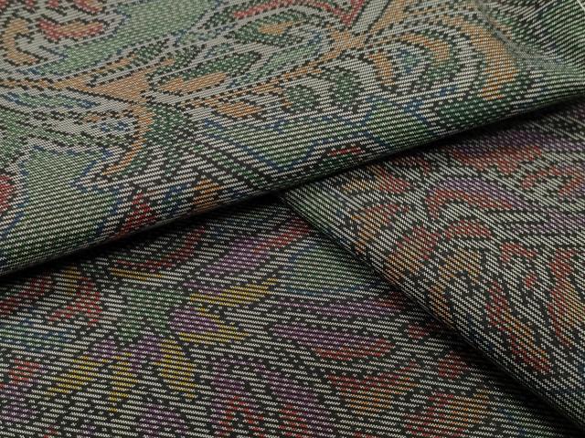 平和屋着物●本場大島紬　更紗花唐草文　正絹　逸品　未使用　CAAY8046gh