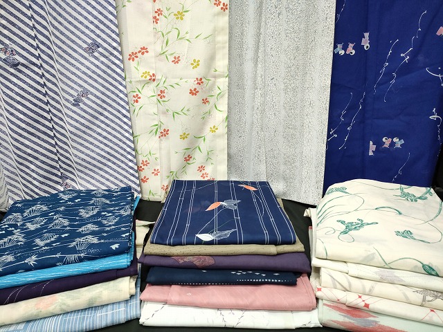 平和屋本店■夏物 小紋 絽 紗 洗える着物 まとめて20点 鳥 人物 花柄 手描き 着用可能多数 se3736