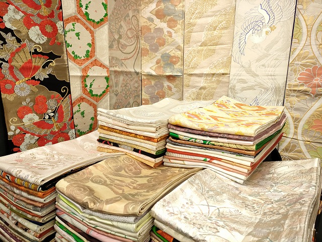 平和屋本店■袋帯 西陣 まとめて100点 向かい鳳凰 鶴 人物 向かい蝶 花柄 宝相華 楽器 金銀糸 など 未使用品あり 全て正絹 se3744