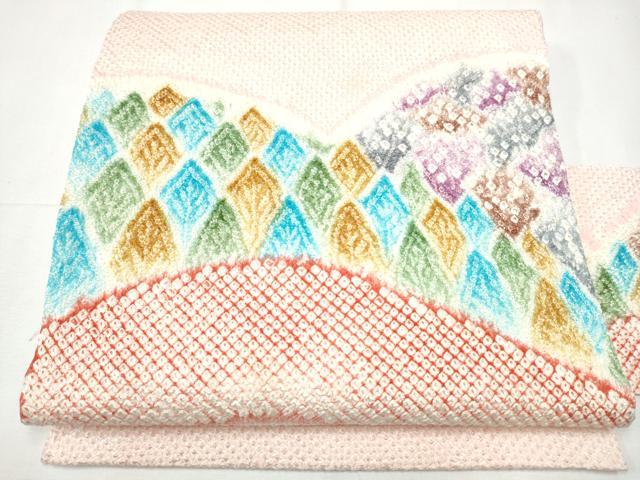 平和屋着物●名門　藤娘きぬたや・総絞り　九寸名古屋帯　遠山樹林文　正絹　逸品　CAAY9980hy