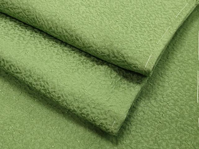 平和屋着物●上質な色無地　紋意匠　柳色　正絹　逸品　未使用　CAAY8181gh