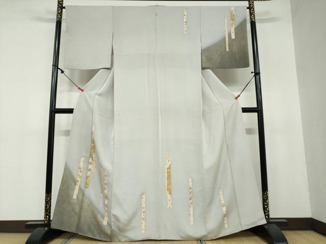 平和屋着物●訪問着　短冊草花文　金彩　正絹　逸品　DAAY5182ud