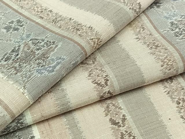 平和屋着物▽上質な紬　単衣　花間道　正絹　逸品　AABC2225jh