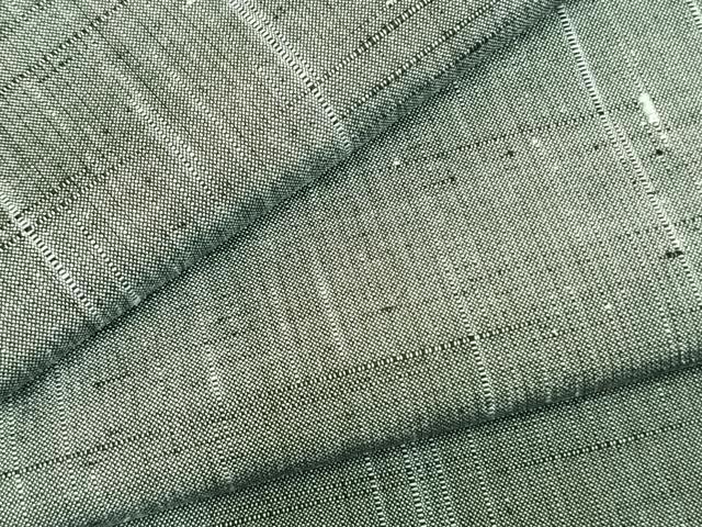 平和屋着物▽上質な紬　単衣　霞文　正絹　逸品　未使用　AABC3731fy