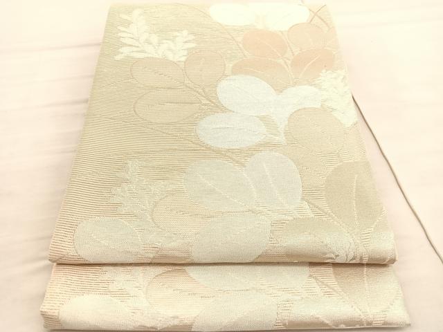 平和屋着物＊夏物　西陣　姫野織物謹製　六通柄袋帯　萩　金銀糸　証紙付き　正絹　逸品　未使用　BAAV5379hv