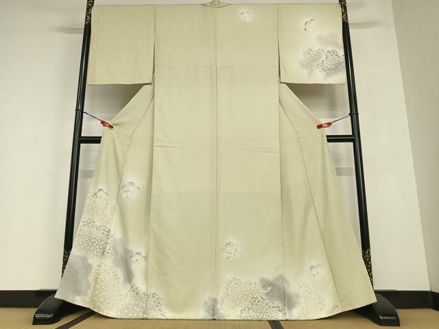 平和屋着物●訪問着　舞花文　暈し染め　金彩　正絹　逸品　AABC0175zg