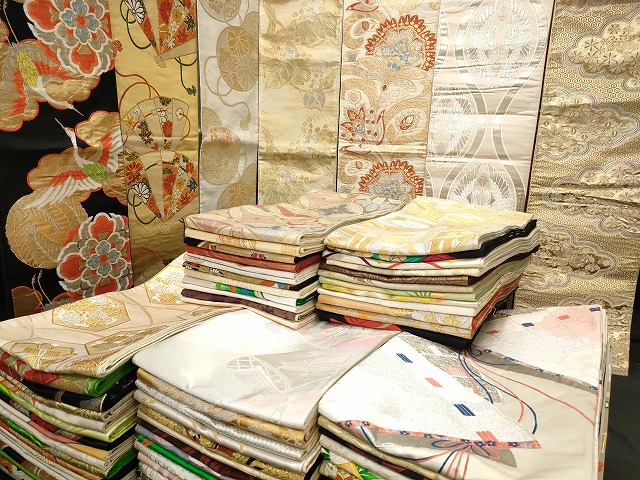 平和屋本店■袋帯 西陣 まとめて100点 向かい鶴 人物 風景 更紗 花柄 七宝 宝相華 佐賀錦 金銀糸 など 未使用品あり 全て正絹 se3760