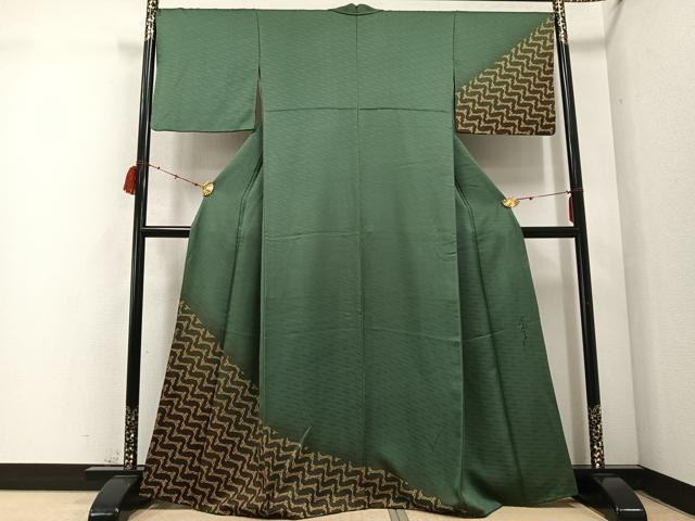 平和屋着物●染色作家　斉藤三才　訪問着　三才鳥　金彩　正絹　逸品　AABC6864ph