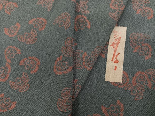 平和屋着物●世界的人形師　辻村寿三郎　ジュサブロー　小紋　ふくら雀　正絹　逸品　AABC6862ph