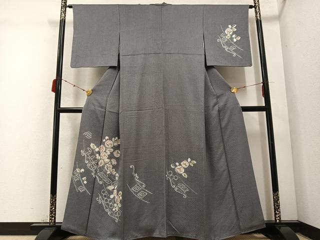 平和屋着物●訪問着　辻が花　絞り　正絹　逸品　AABC8035ph