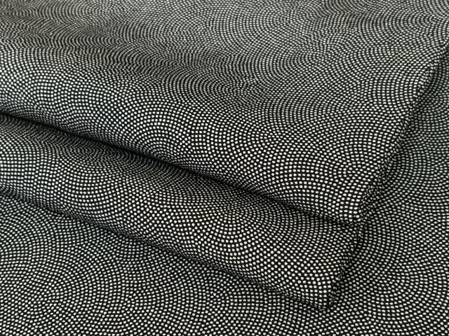 平和屋着物●江戸小紋　鮫小紋柄　黒地　正絹　逸品　AABC4874zg