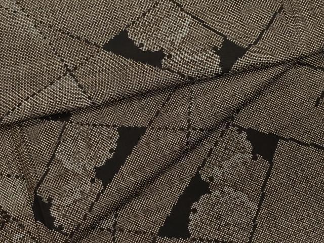 平和屋着物●本場大島紬　7マルキ　雪輪吉祥文　正絹　逸品　CAAZ8044vf