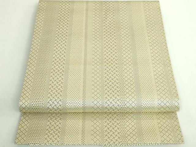 平和屋着物■極上　本場筑前博多織　草木染　手織工房　染匠：小森久　八寸名古屋帯　ジャバラ　逸品　DZAB1472kh5