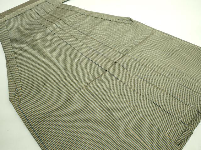 平和屋着物■極上　男性　馬乗り袴　精巧仕舞平　縞　逸品　DZAB1540kh5