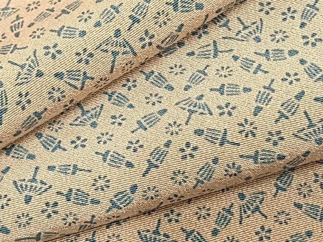 平和屋着物▽上質な小紋　単衣　番傘　正絹　逸品　AABC3846fy