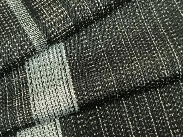 平和屋着物▽上質な紬　単衣　間道　ロング丈　正絹　逸品　AABC3854fy