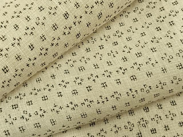 平和屋着物＊夏物　小紋　紗　幾何学文様　AABC4046fy