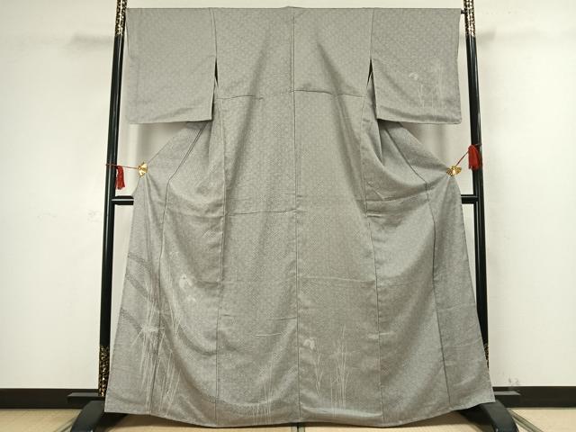 平和屋着物▽訪問着　無双　紗袷　紗×絽　草花文　正絹　逸品　未使用　AABC4043fy