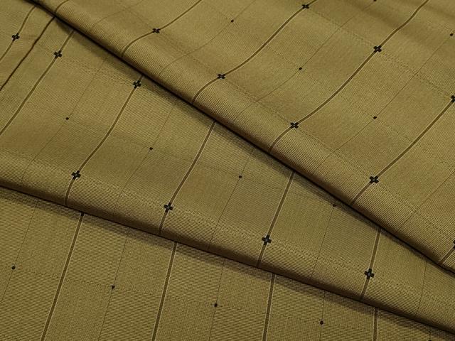 平和屋着物●上質な紬　花織　吉祥文　正絹　逸品　CAAZ8204vf