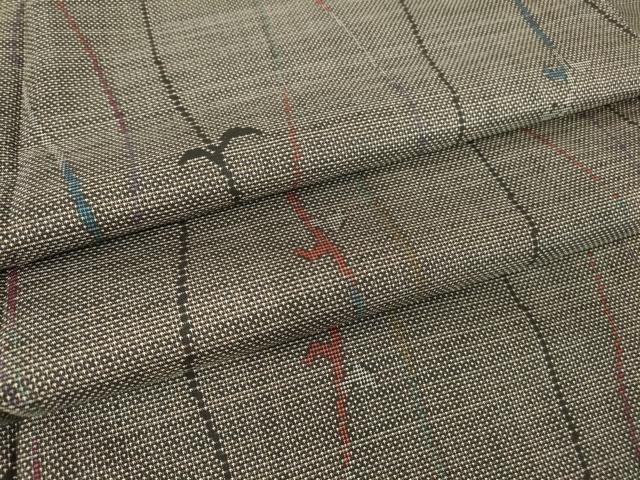 平和屋着物●本場大島紬　9マルキ　草葉文　正絹　逸品　DAAY9191az